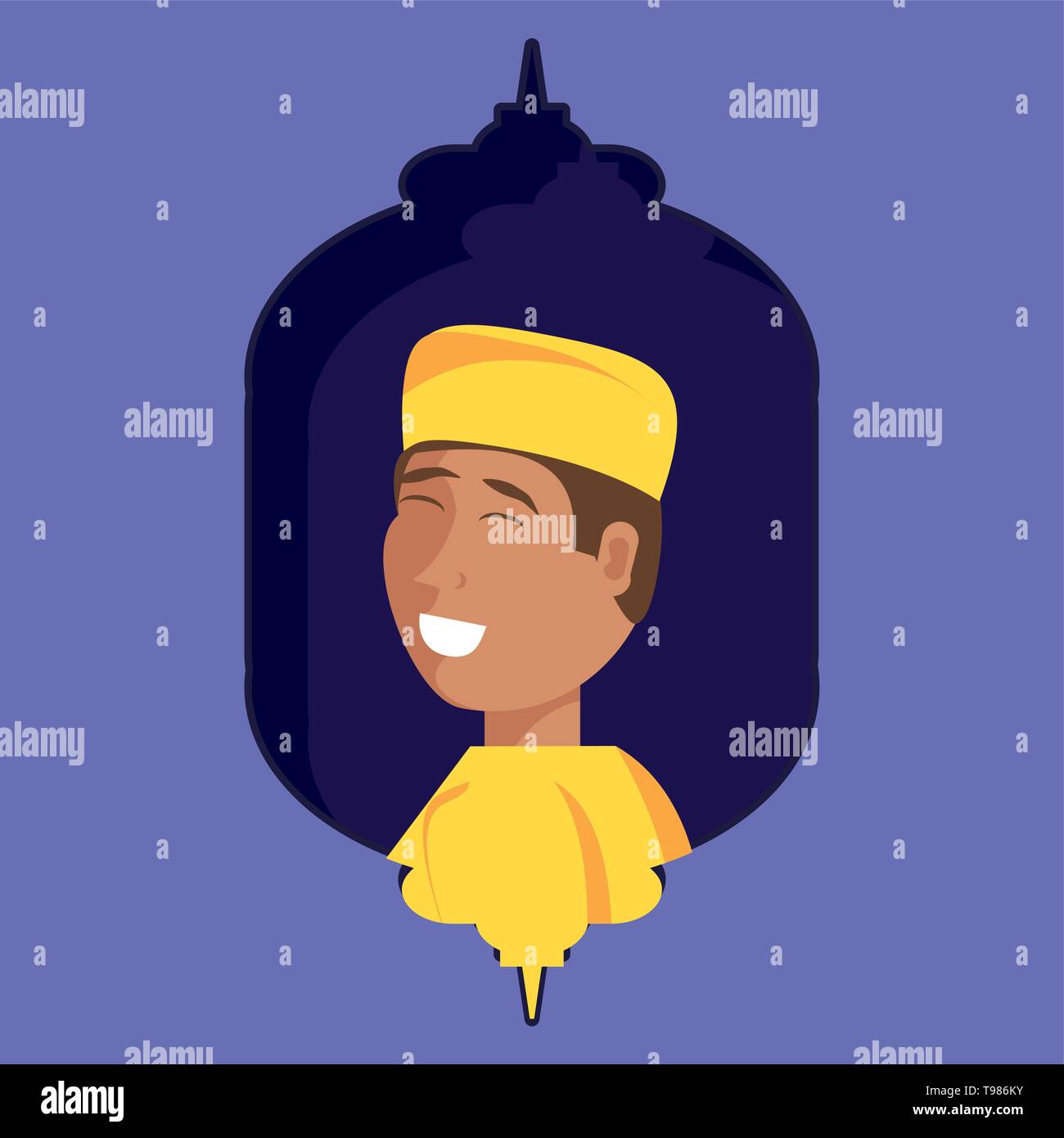 islamic little boy character vector illustration design Stock Vector ...
