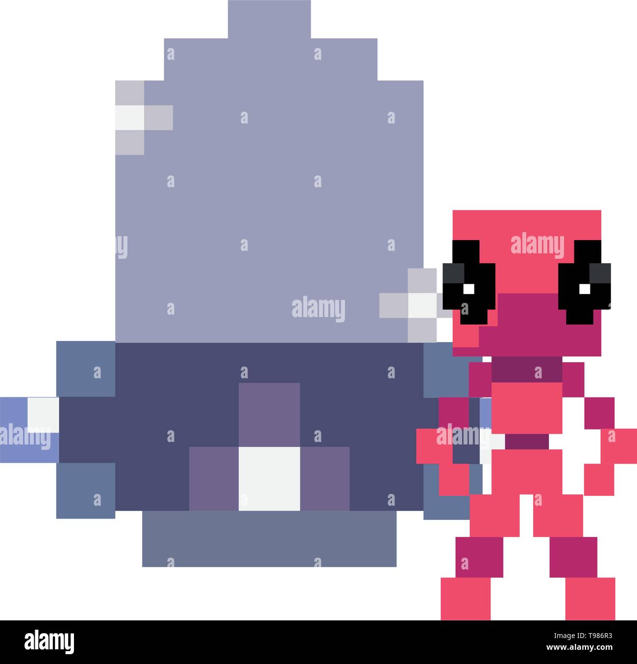 invader ufo space pixel video game retro vector illustration Stock ...