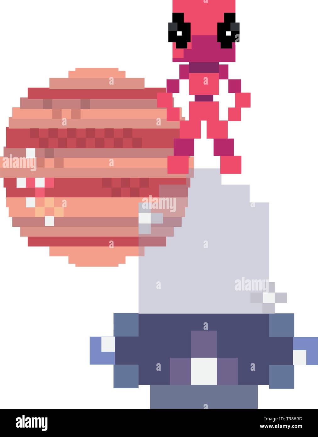 invader ufo space pixel video game retro vector illustration Stock ...