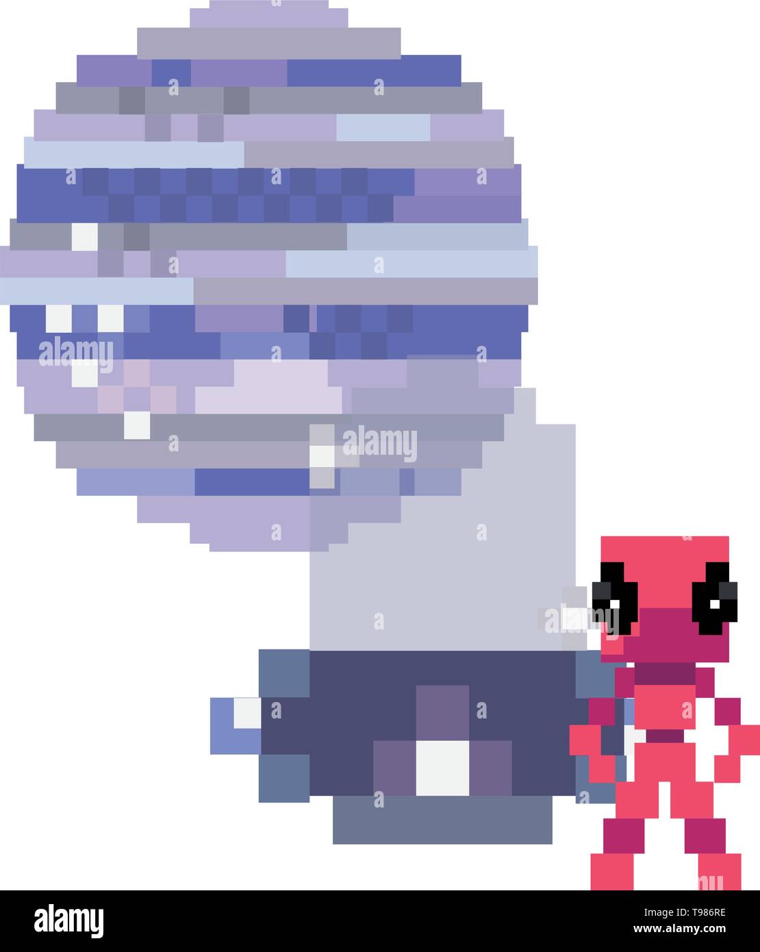 invader ufo space pixel video game retro vector illustration Stock ...