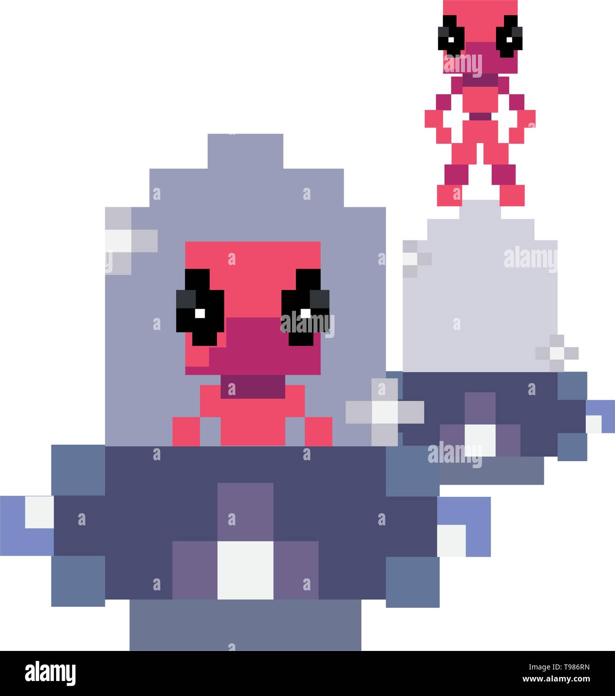 invaders ufo space pixel video game retro vector illustration Stock ...