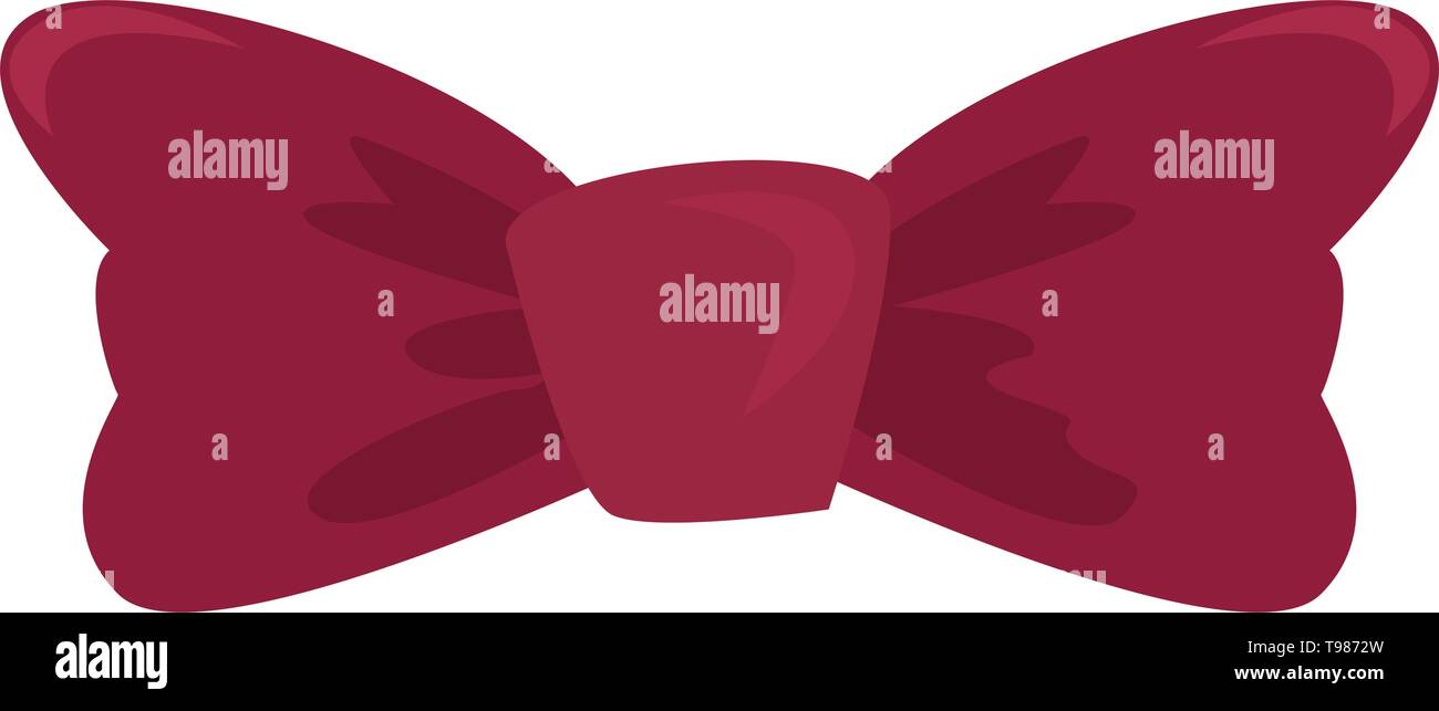 red bow tie wear classic fashion on white background vector ...
