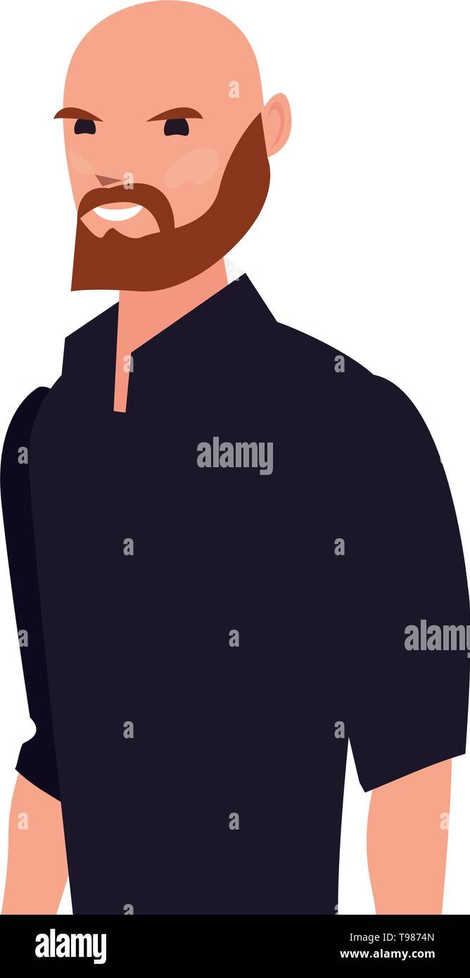 man character avatar male on white background vector illustration Stock ...