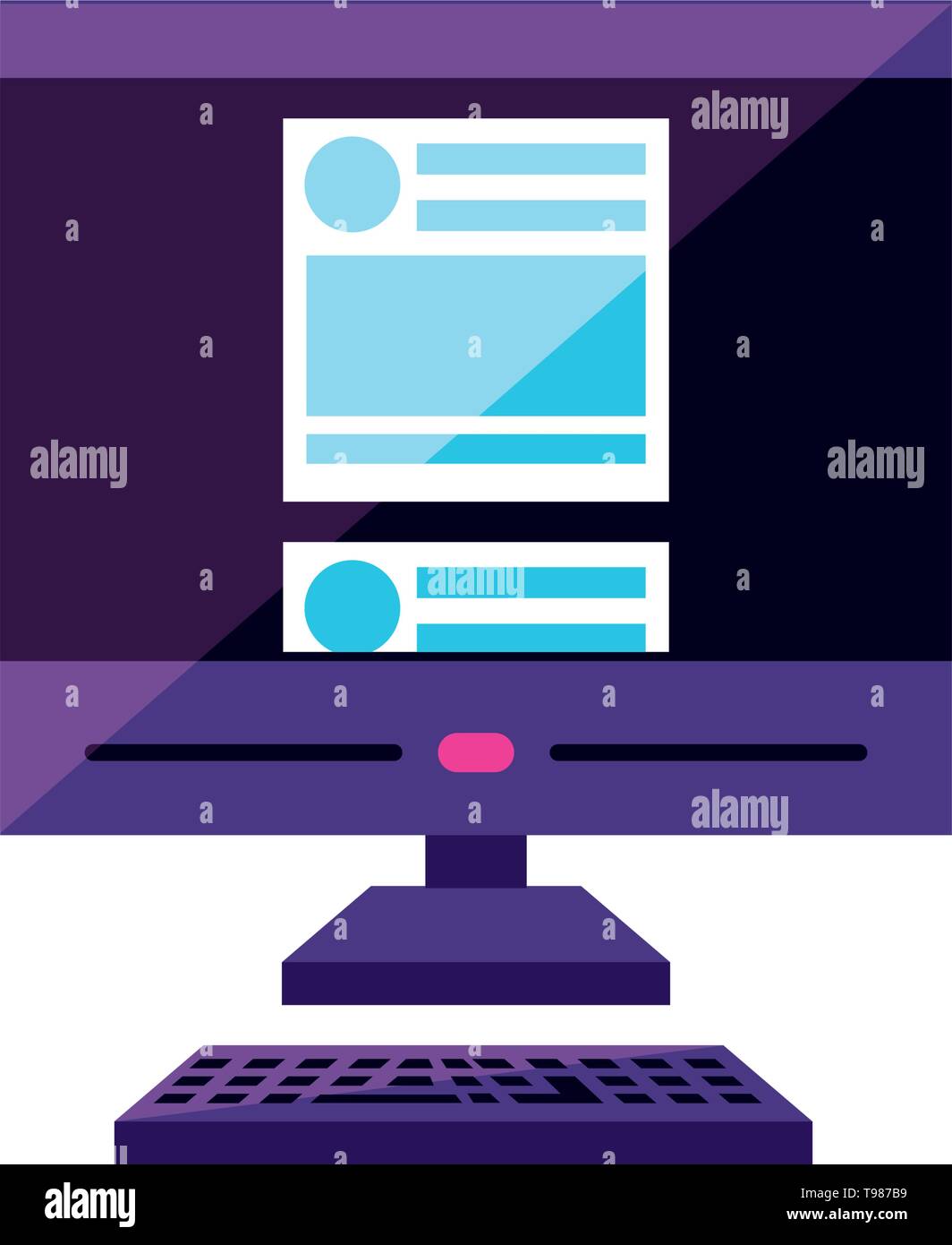 desktop computer device icon vector illustration design Stock Vector ...