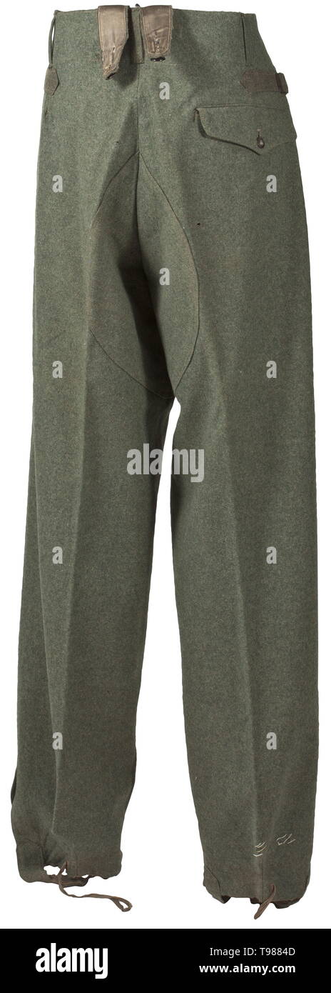 A pair of trousers to the field-grey special clothing issue for SS ...