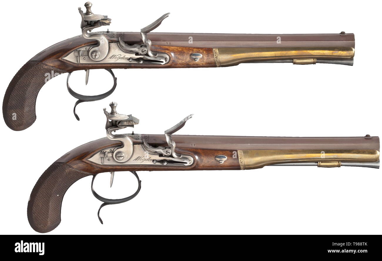 A pair of flintlock pistols formerly owned by Alexander Hamilton ...