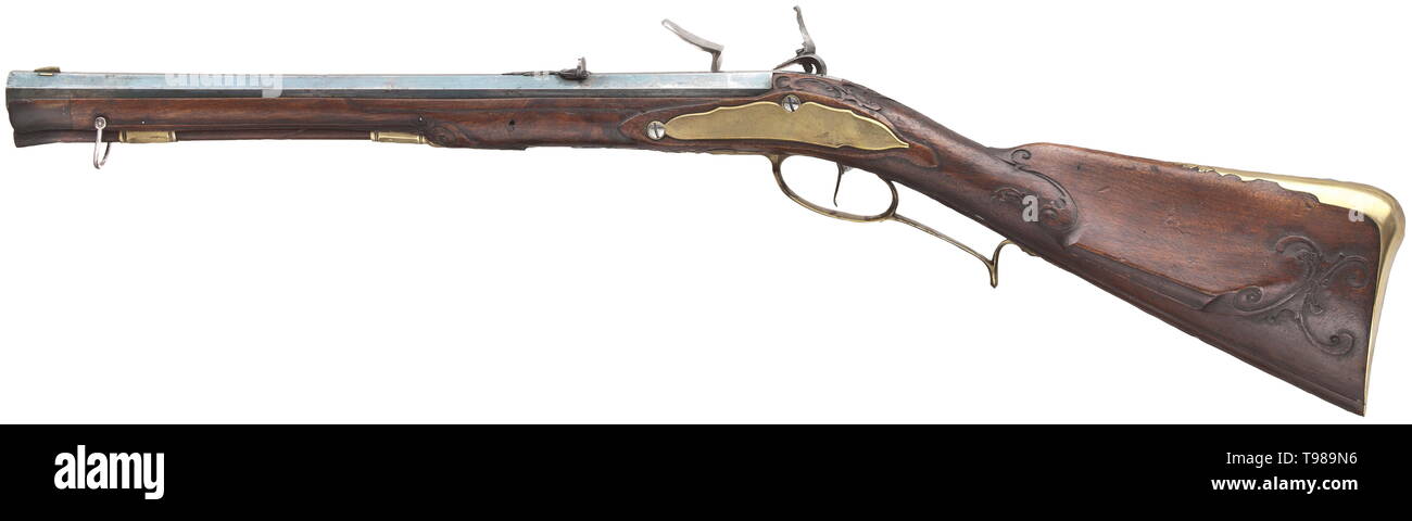 A pair of short flintlock rifles, Johann Georg Poltz in Karlovy Vary ...