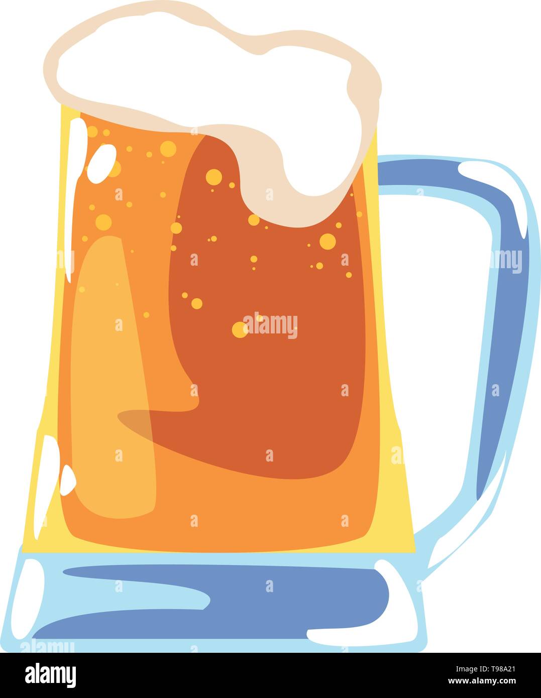 cold beer drink on white background vector illustration Stock Vector ...