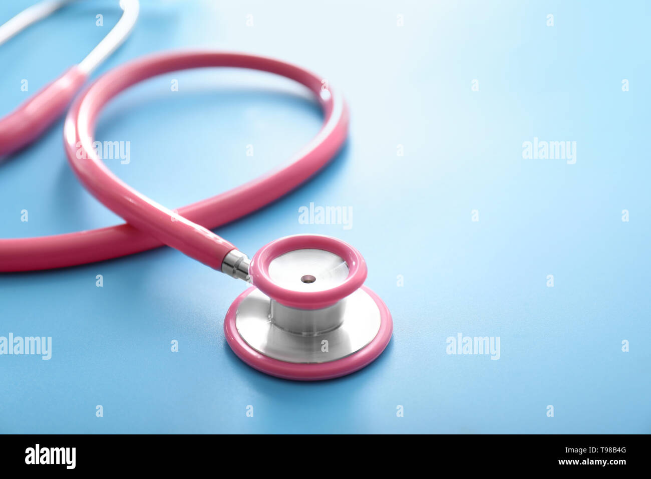 Medical stethoscope on color background. Health concept Stock Photo - Alamy