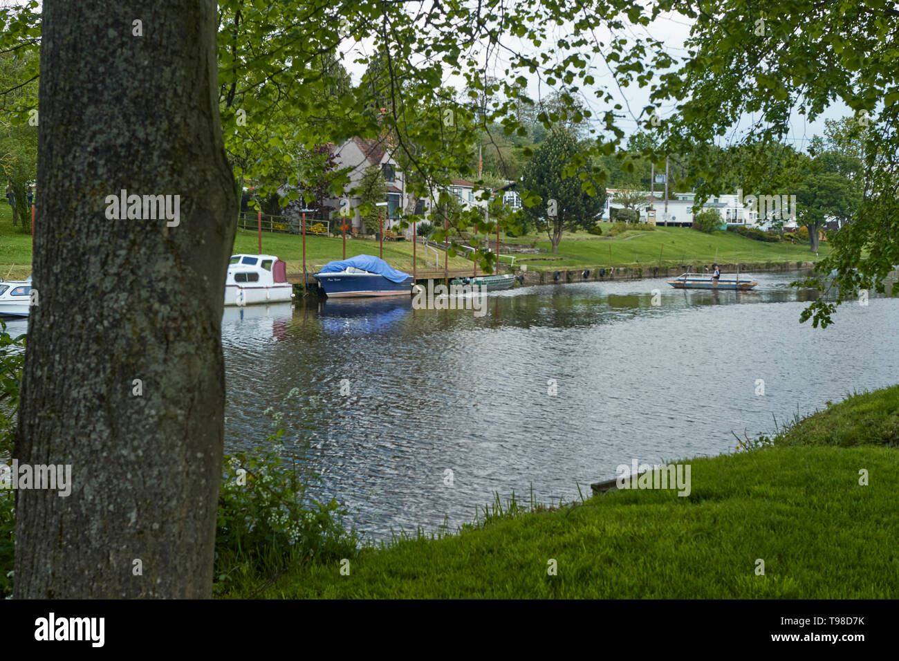 River Avon at Hampton Ferry area, Evesham, Wychavon district ...
