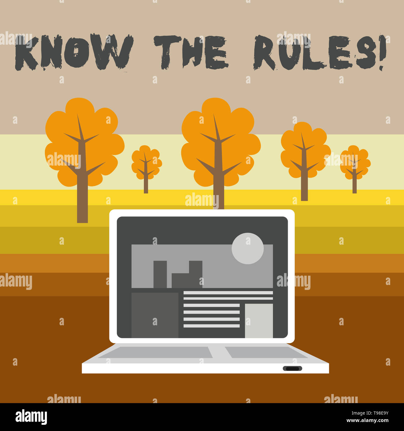 Conceptual hand writing showing Know The Rules. Concept meaning set ...
