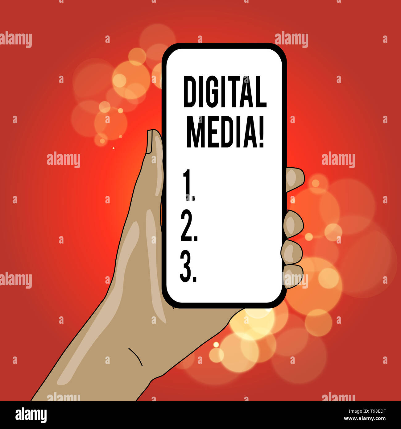 Writing note showing Digital Media. Business concept for digitized ...