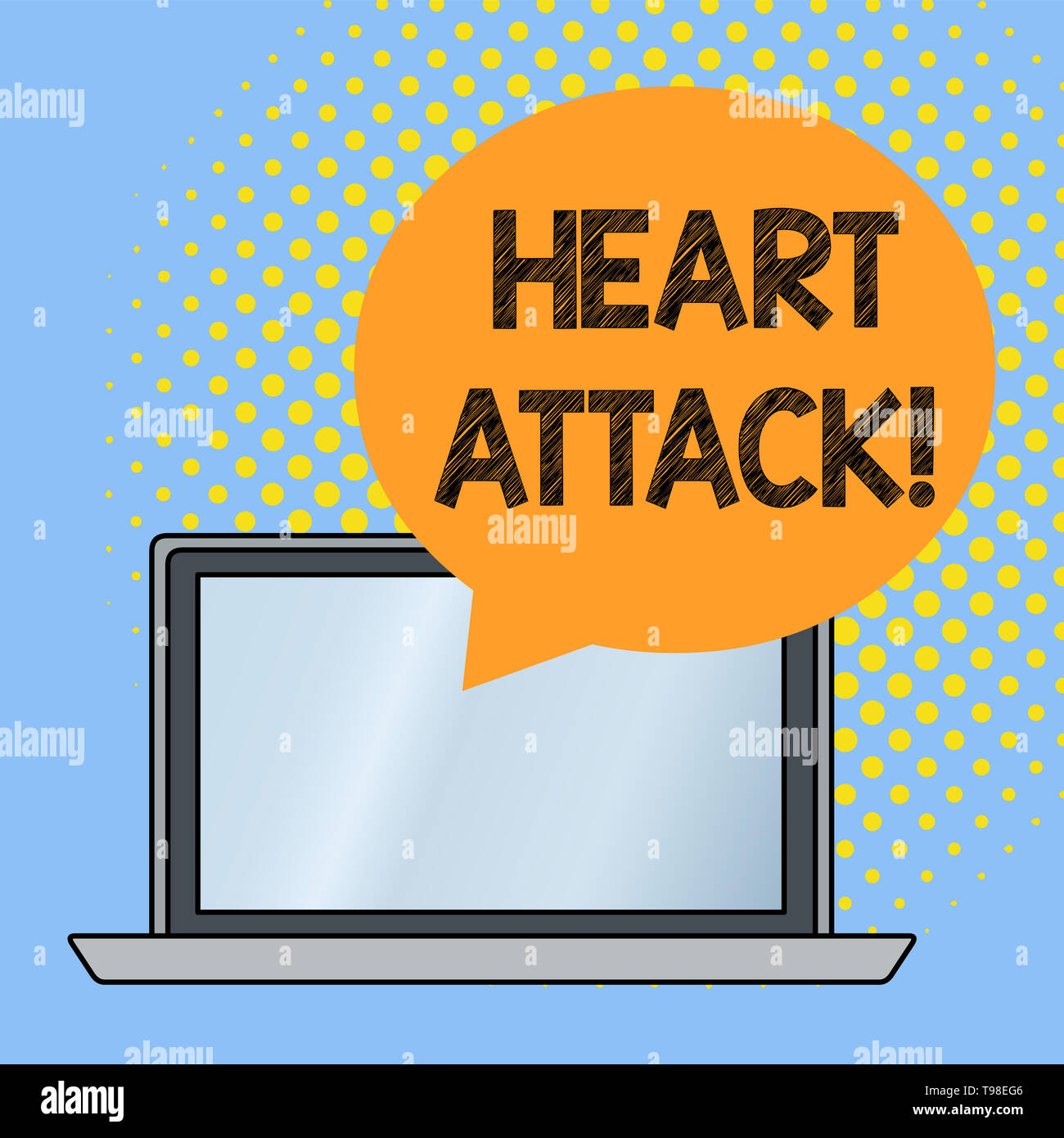 Word writing text Heart Attack. Business photo showcasing sudden ...