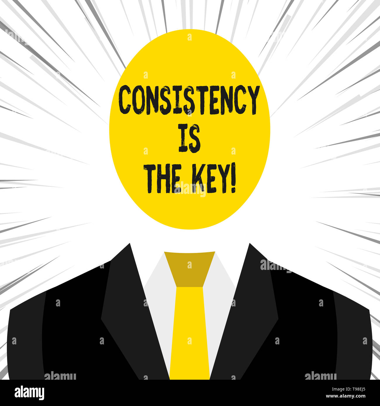 Writing note showing Consistency Is The Key. Business concept for by ...