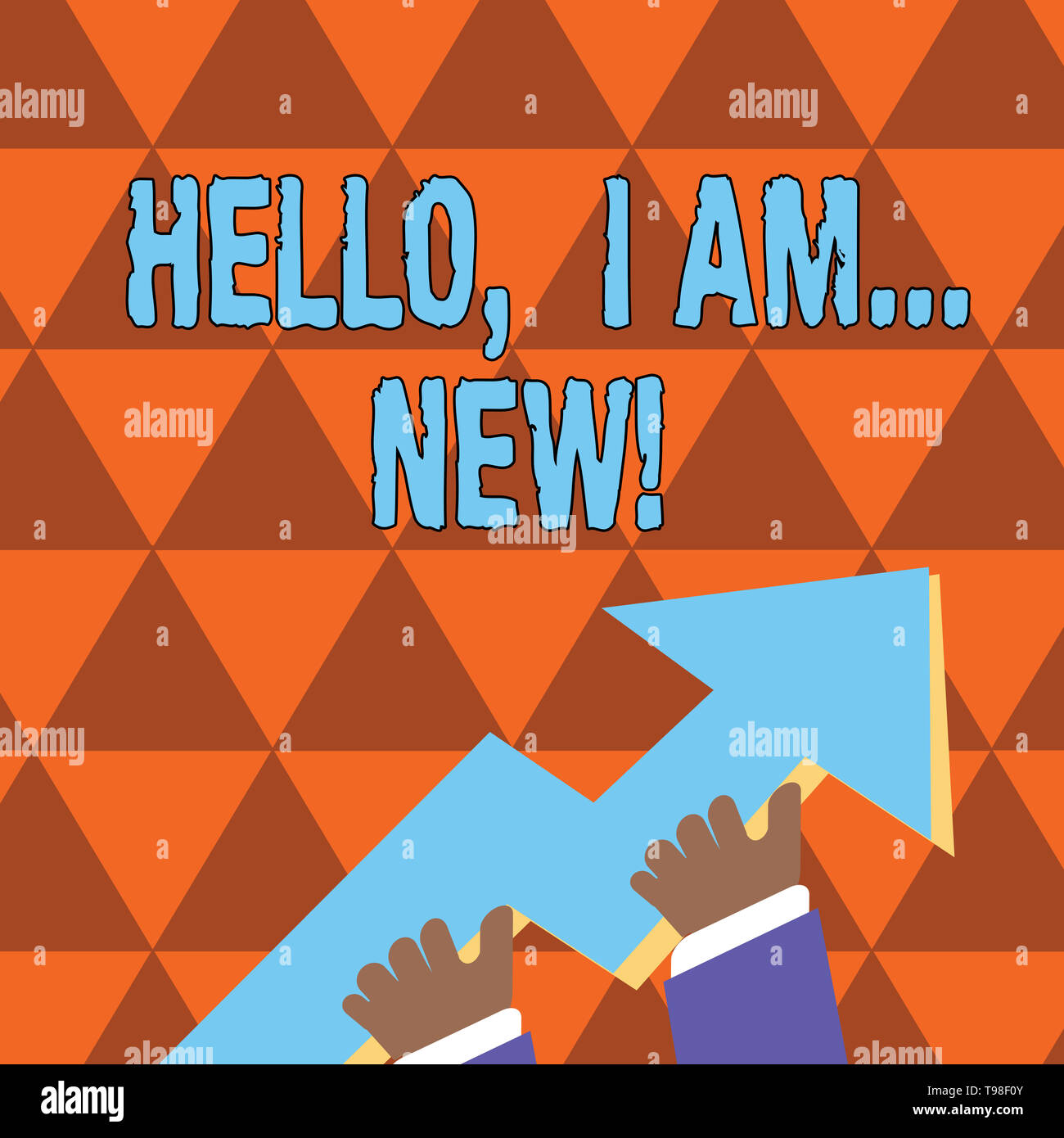 Conceptual hand writing showing Hello I Am New. Concept meaning used ...