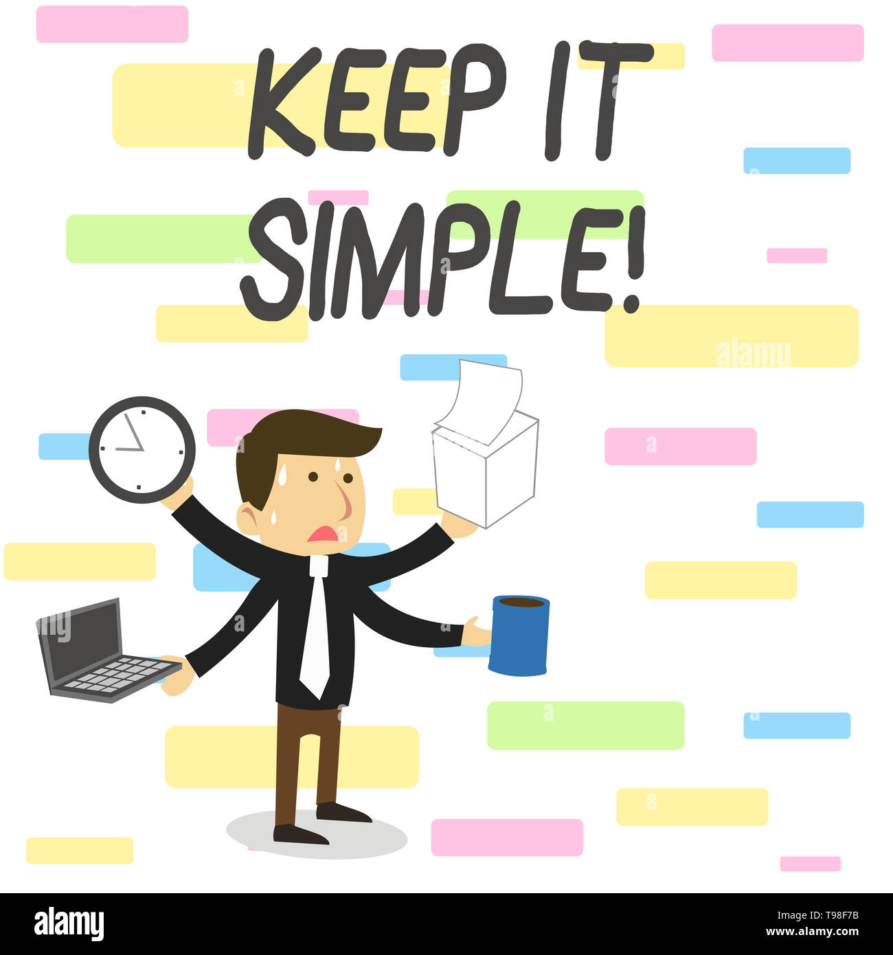 Conceptual hand writing showing Keep It Simple. Concept meaning ask ...