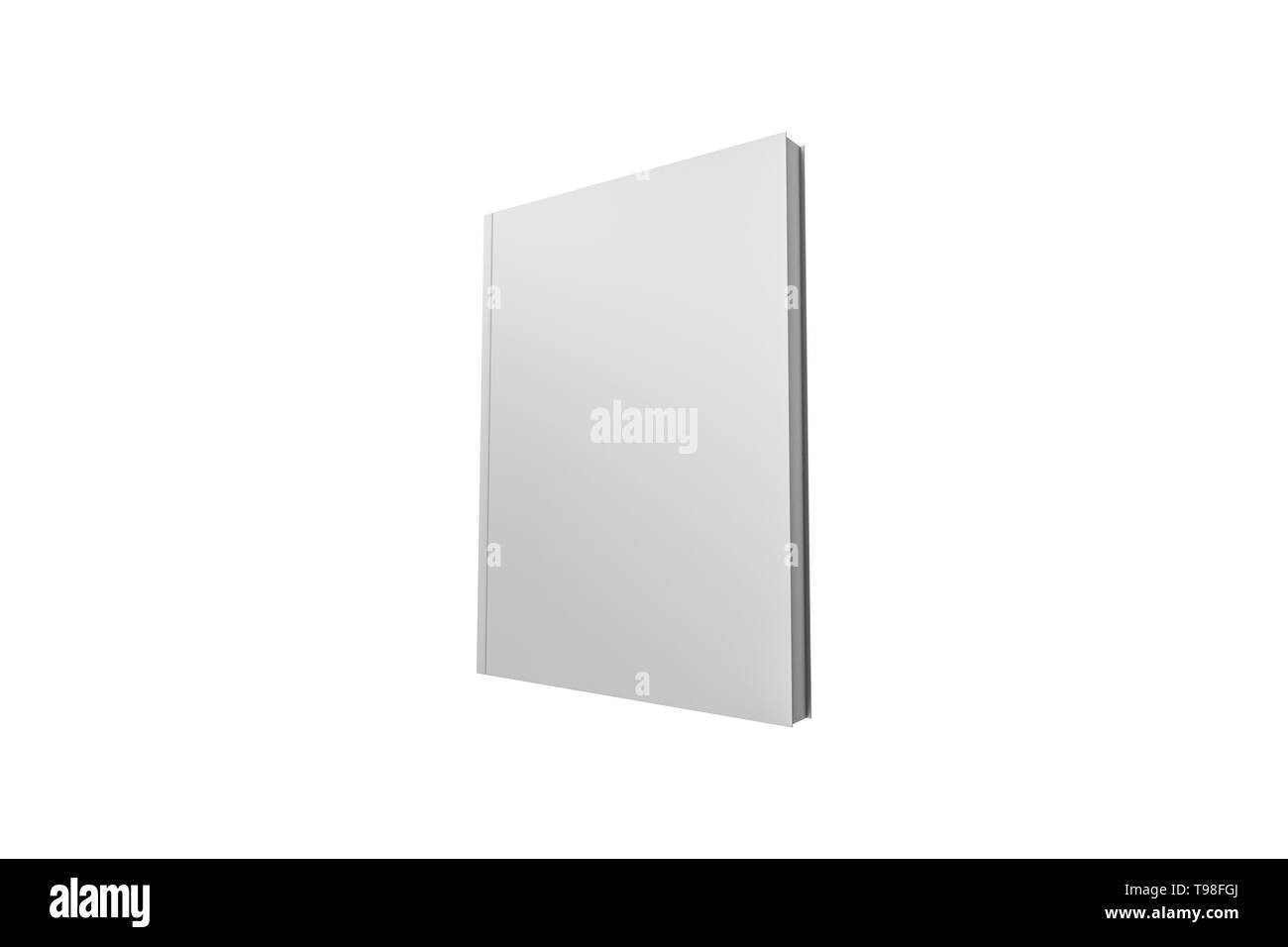 Front view of vertical blank standing book cover template with copy ...