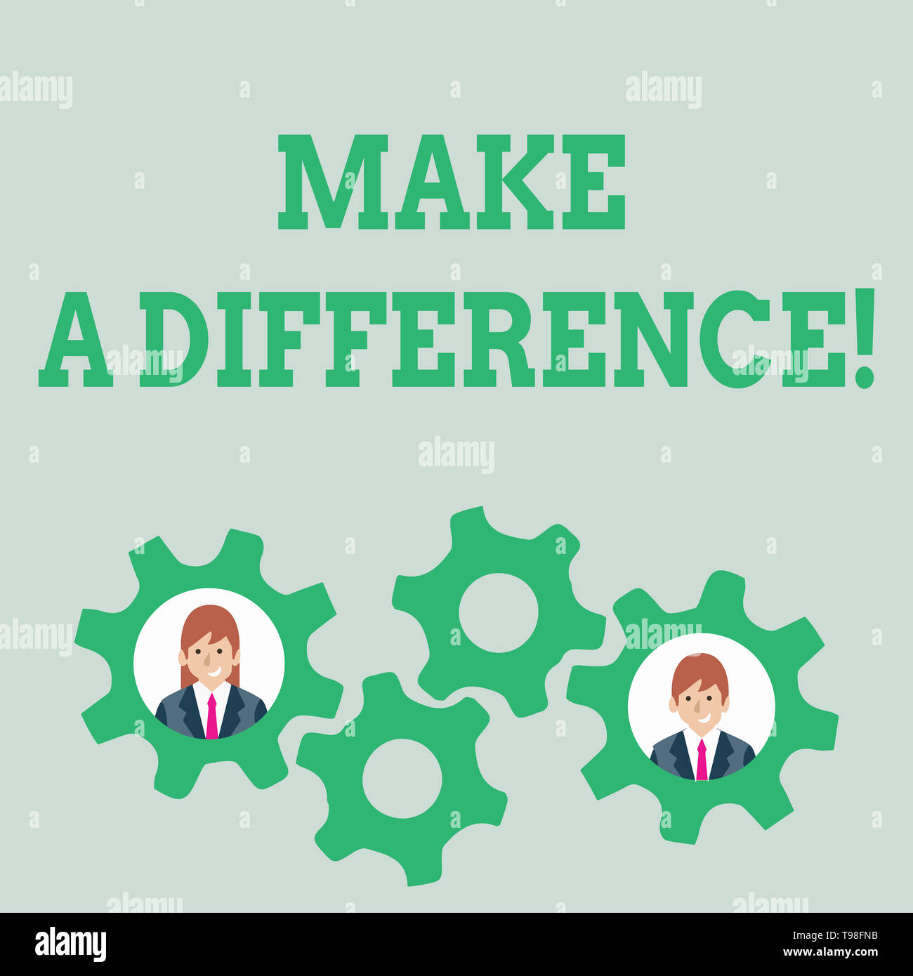 Text sign showing Make A Difference. Business photo text have ...