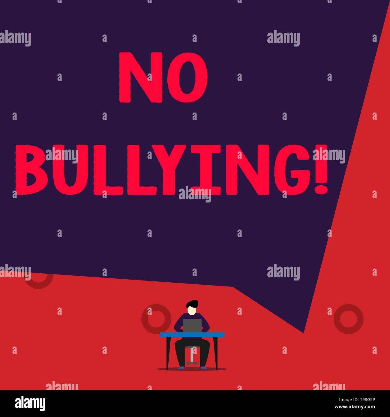 Text sign showing No Bullying. Business photo showcasing stop ...