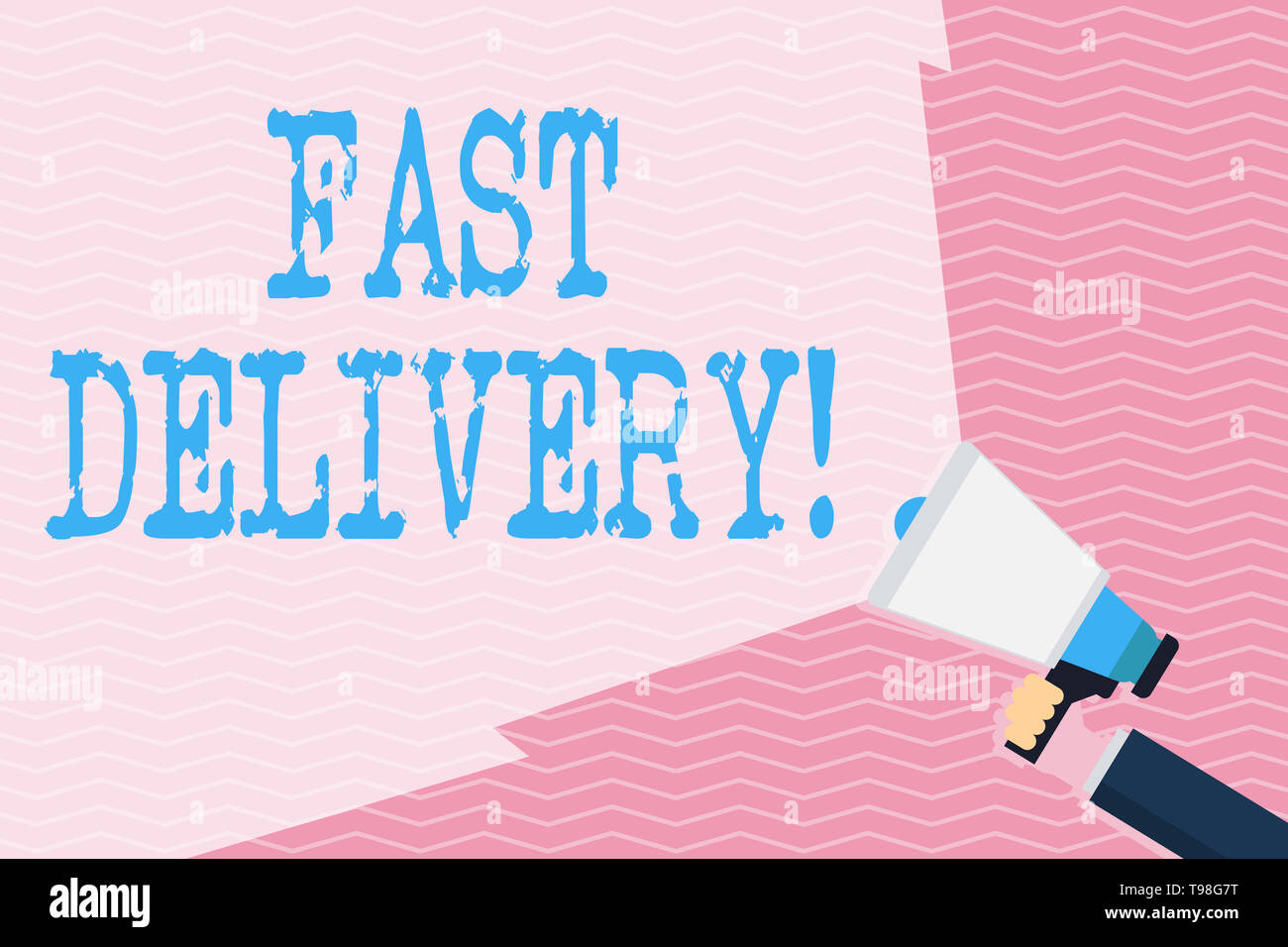 Writing note showing Fast Delivery. Business concept for Express action ...