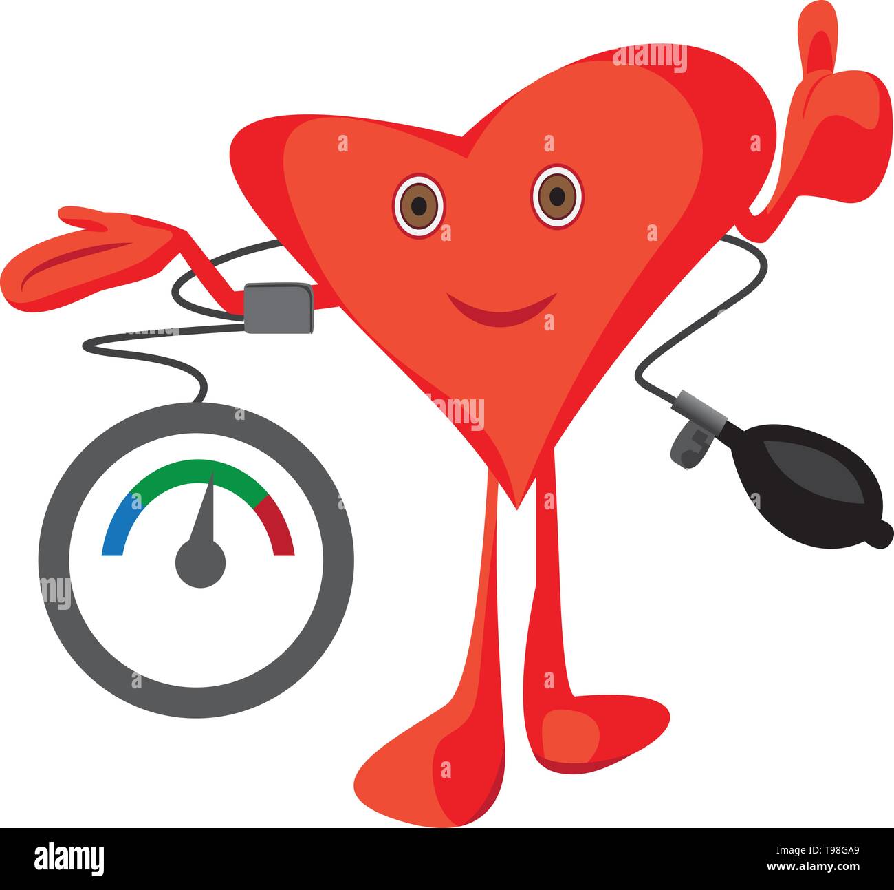 Blood pressure measuring vector illustration on a white background ...
