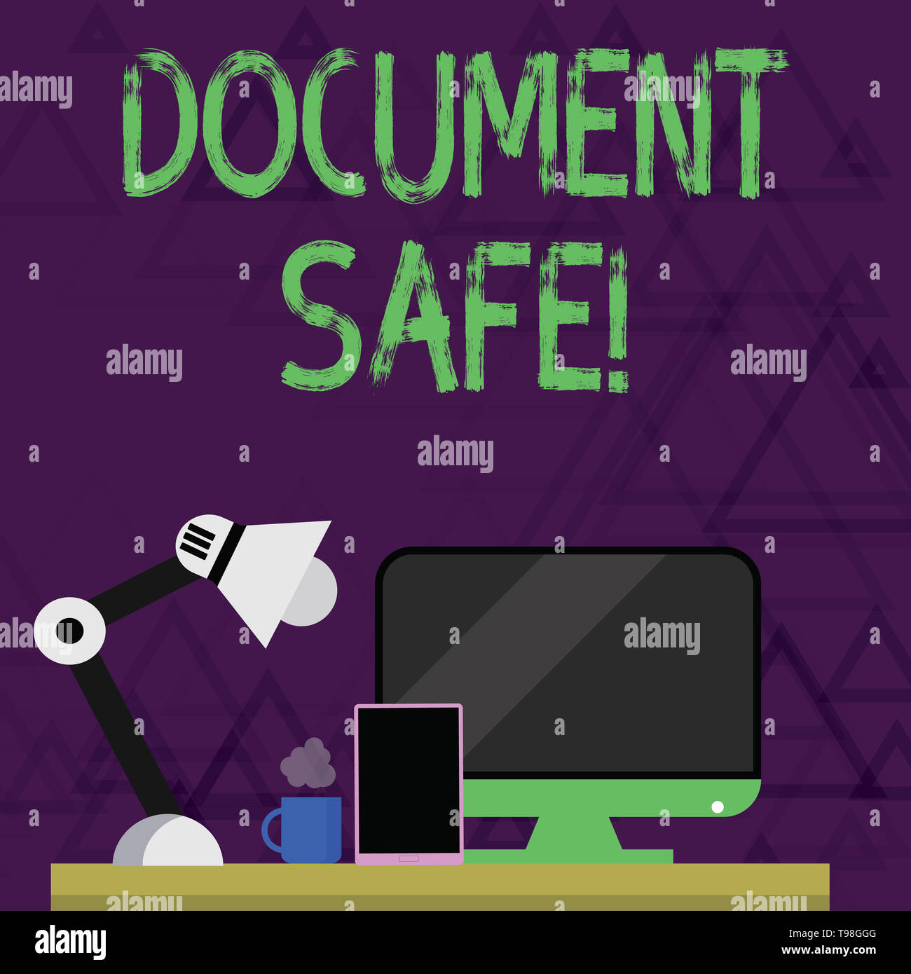 Writing note showing Document Safe. Business concept for keep your ...