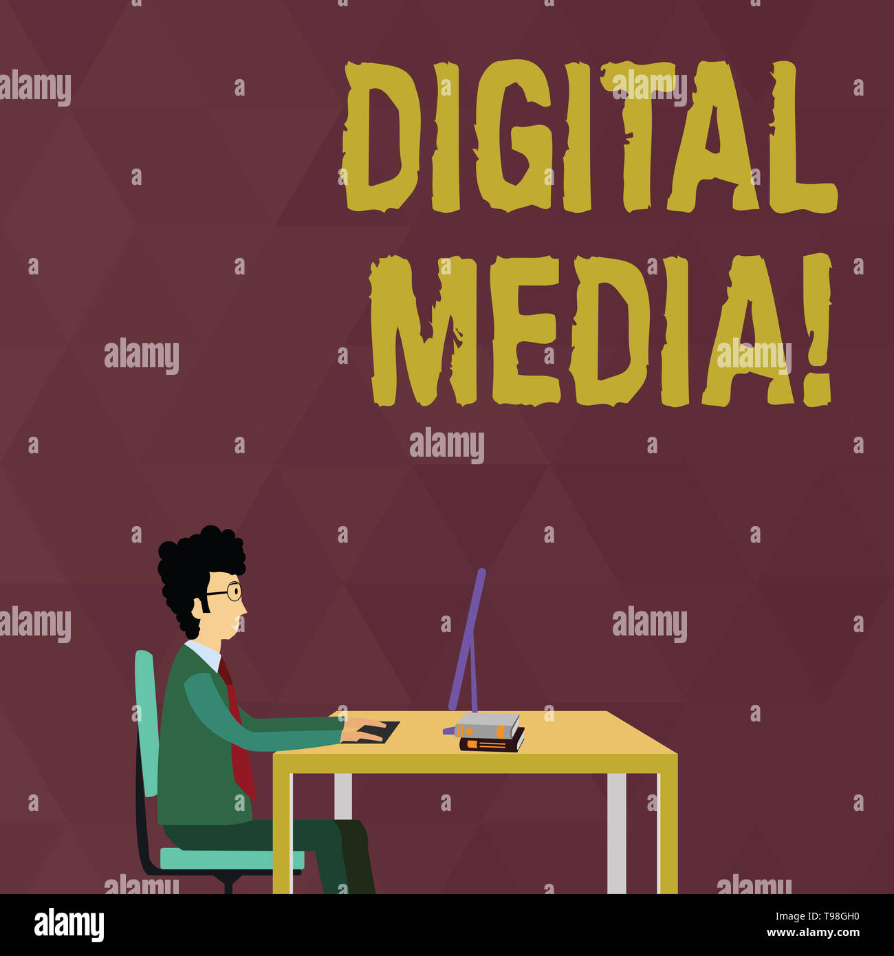Writing note showing Digital Media. Business concept for digitized ...