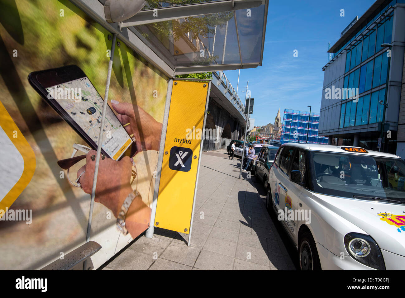 Taxi Rank on Trent Street in Nottingham City, Nottinghamshire England ...