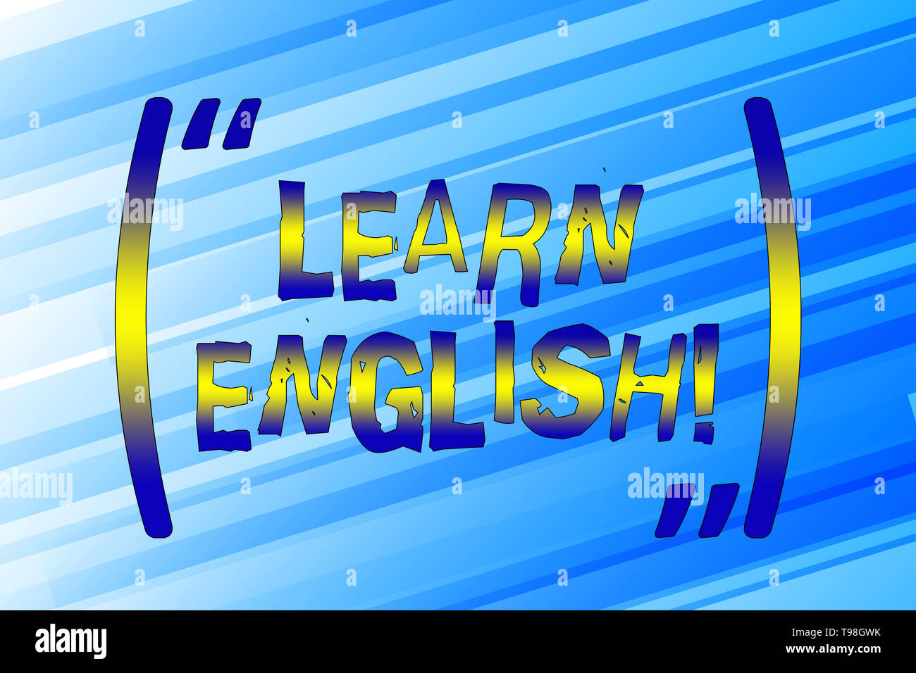 Writing note showing Learn English. Business concept for gain acquire ...