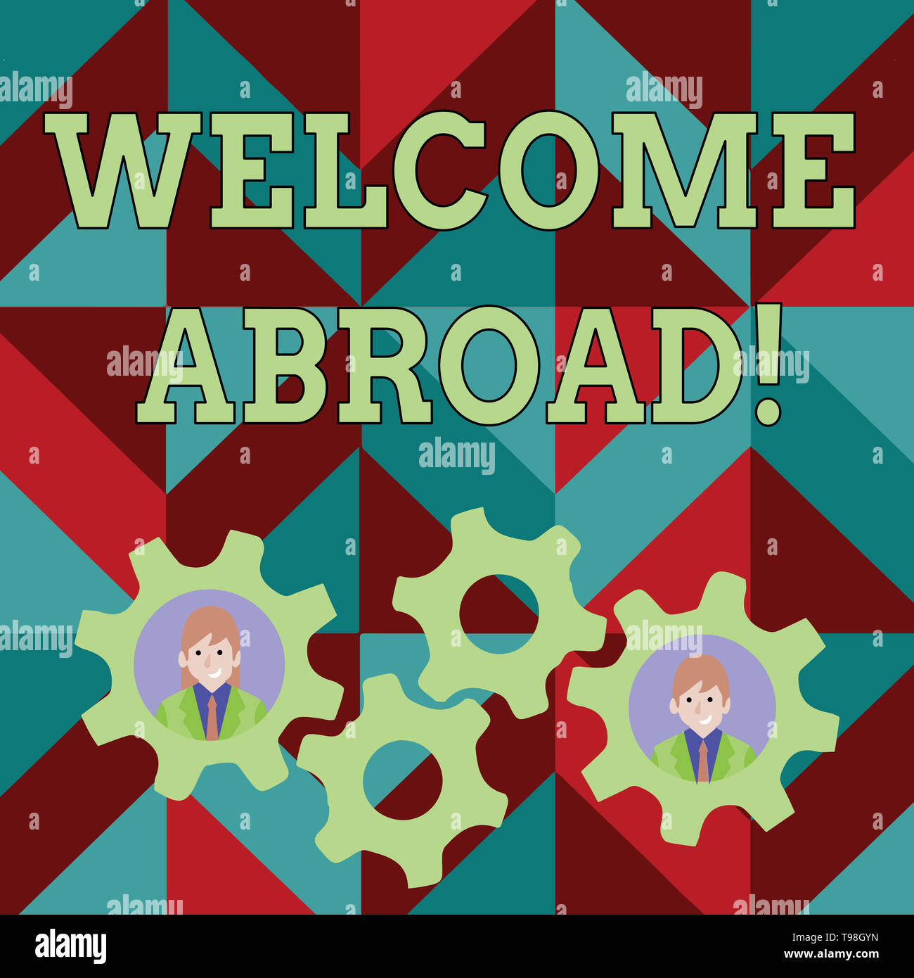 Conceptual hand writing showing Welcome Abroad. Concept meaning ...