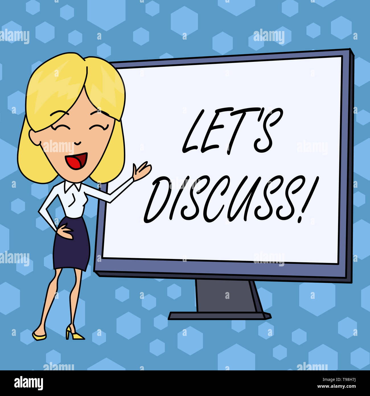 Word writing text Let S Discuss. Business photo showcasing asking ...
