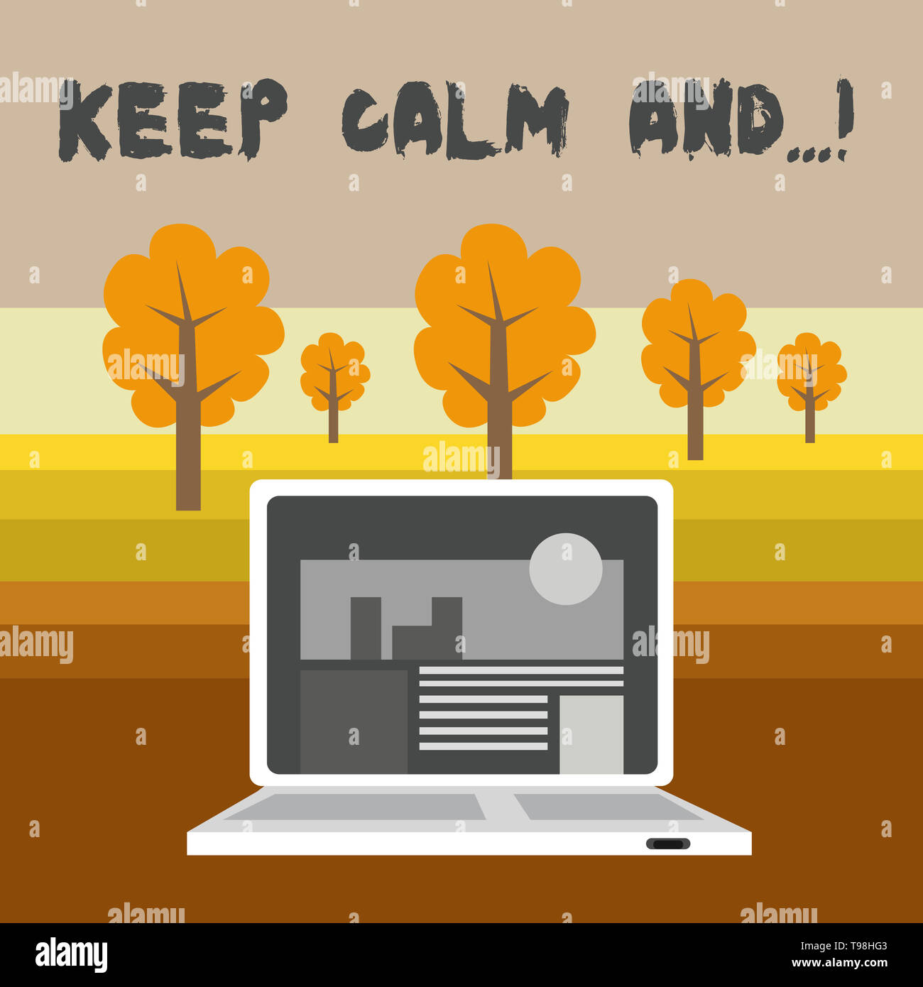 Conceptual hand writing showing Keep Calm And. Concept meaning ...