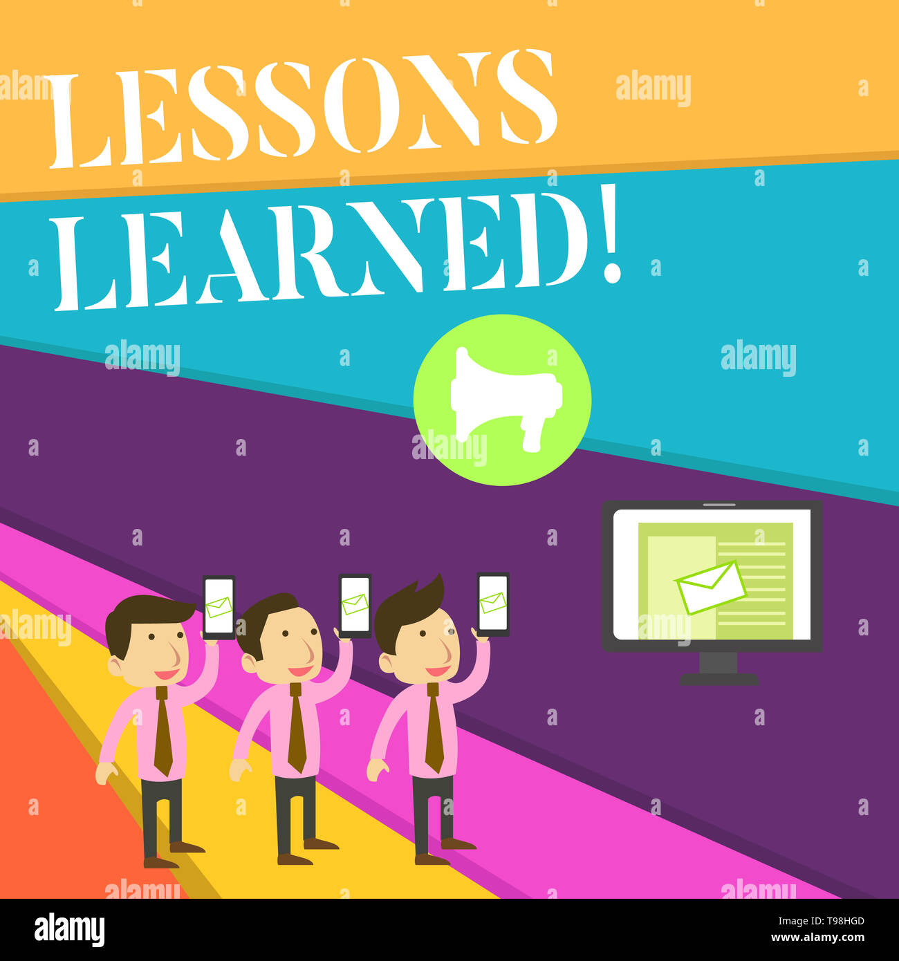 Handwriting text Lessons Learned. Conceptual photo experiences ...