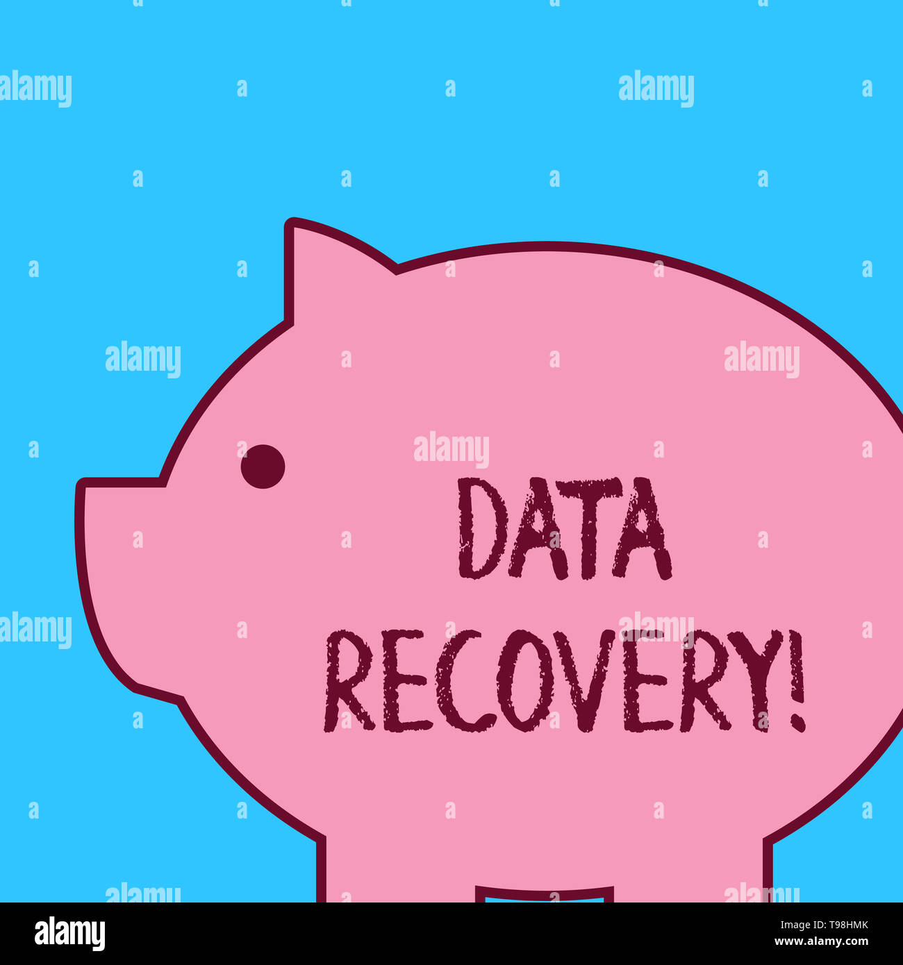 Handwriting text Data Recovery. Conceptual photo process of salvaging ...