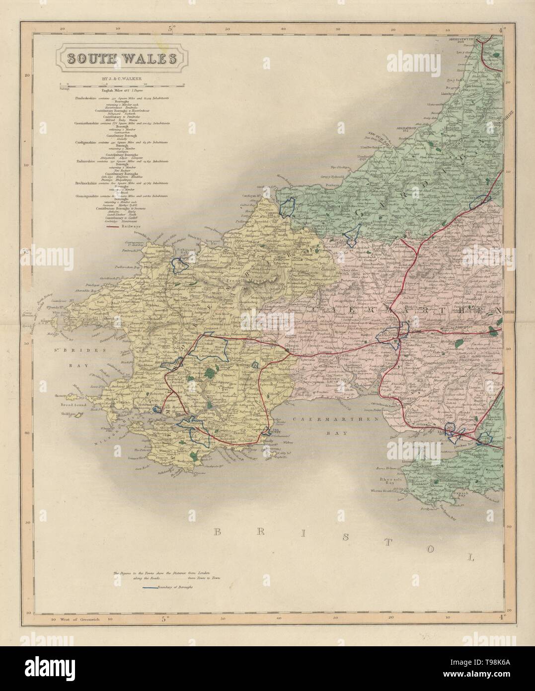 Map of pembrokeshire hi-res stock photography and images - Alamy