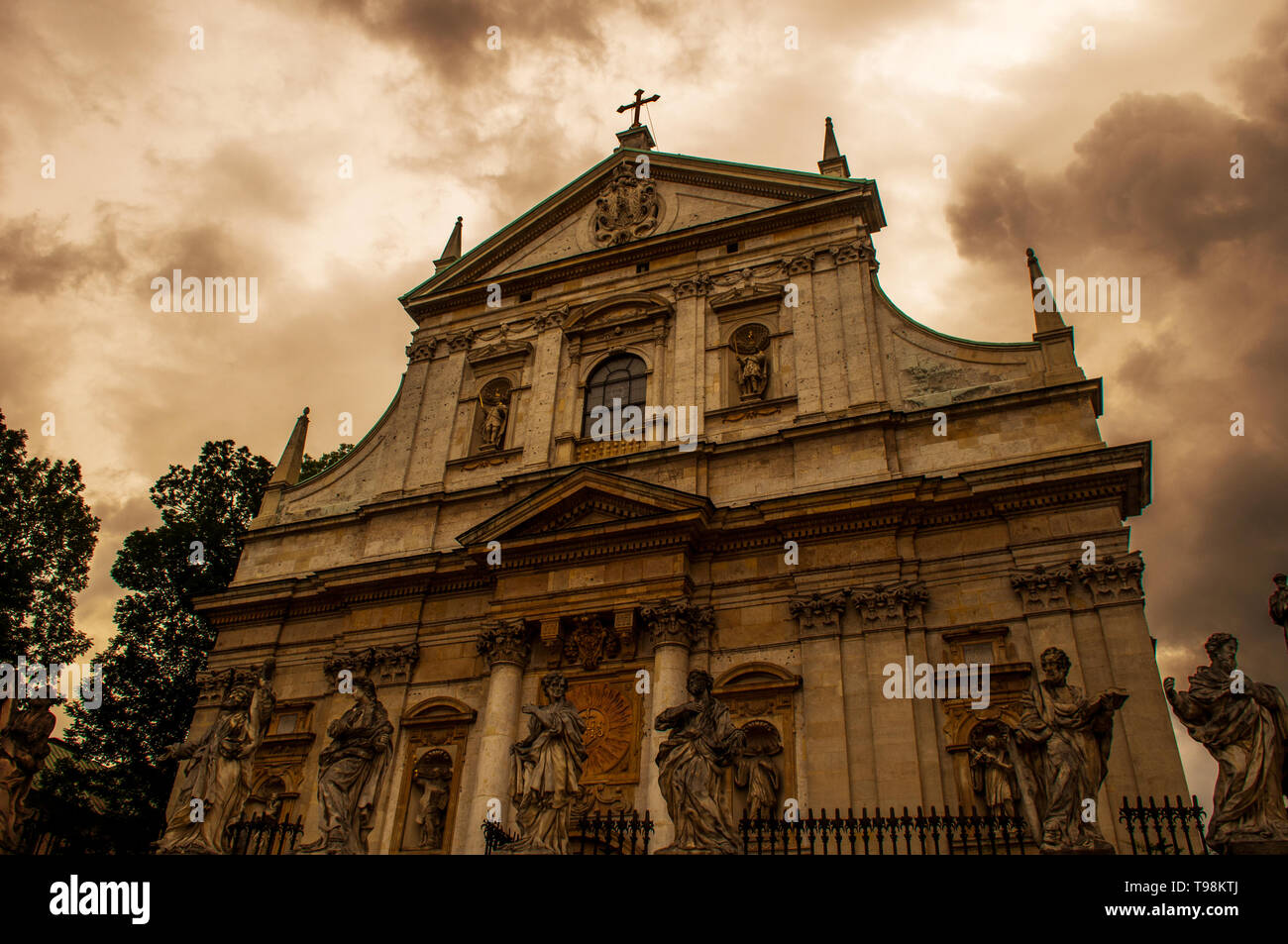 cathedral with dramatic background Stock Photo - Alamy