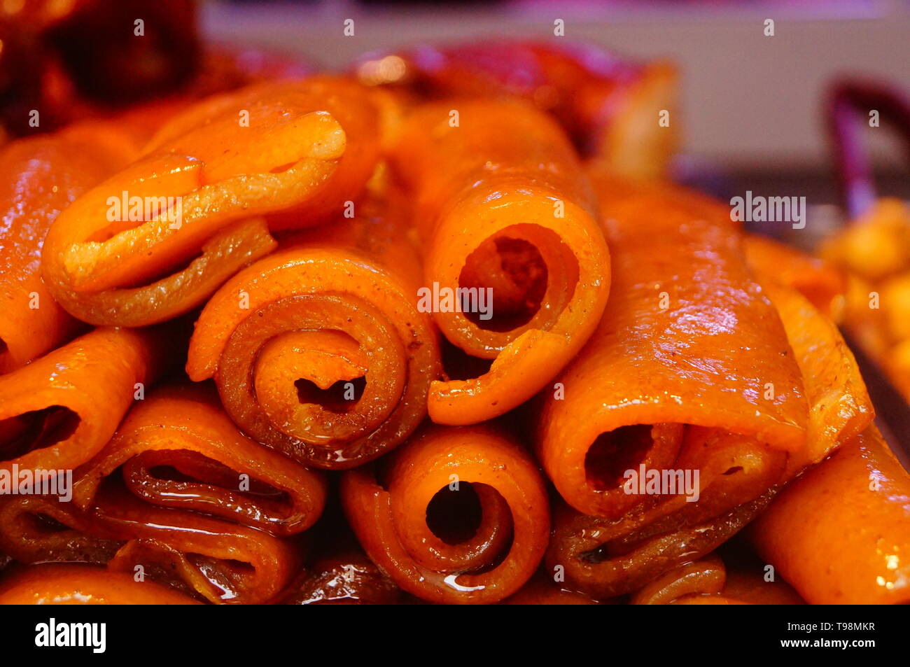 Chinese traditional pork pig's head pork skin is a very delicious food ...
