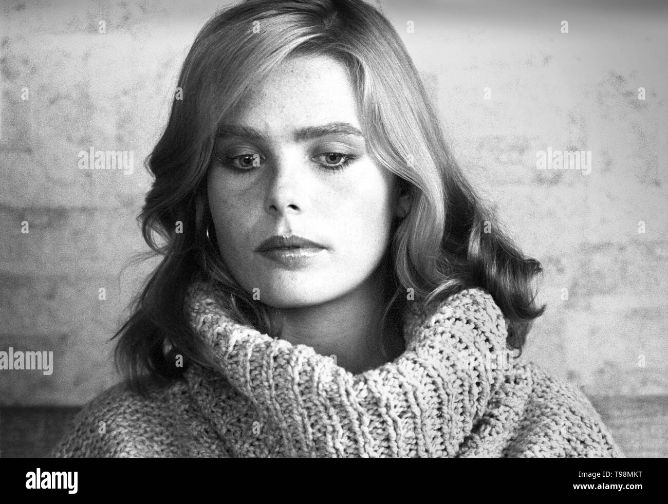Margaux Hemmingway during an interview in Amsterdam, end of the ...
