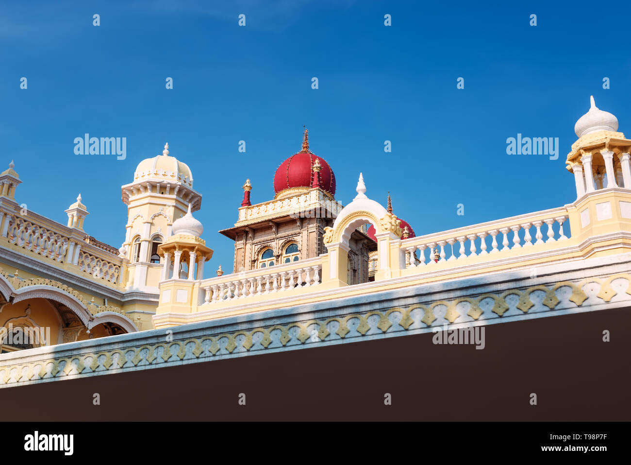 View of Mysore Palace historical architecture in Mysore, India Stock ...