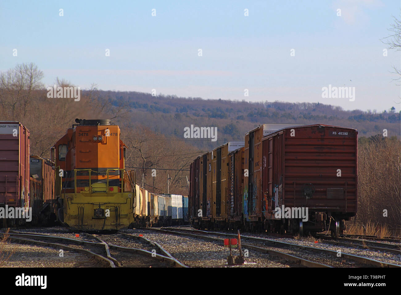 Double stack container train hi-res stock photography and images - Alamy