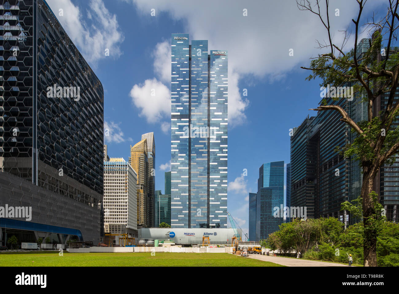 Architecture skyscraper of Asia Square tower two. Located at Central ...