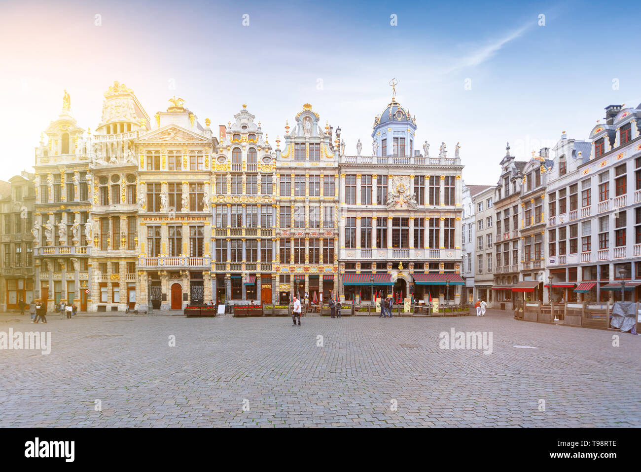 Grand Place square in Brussels, famous tourist destination, Belgium ...