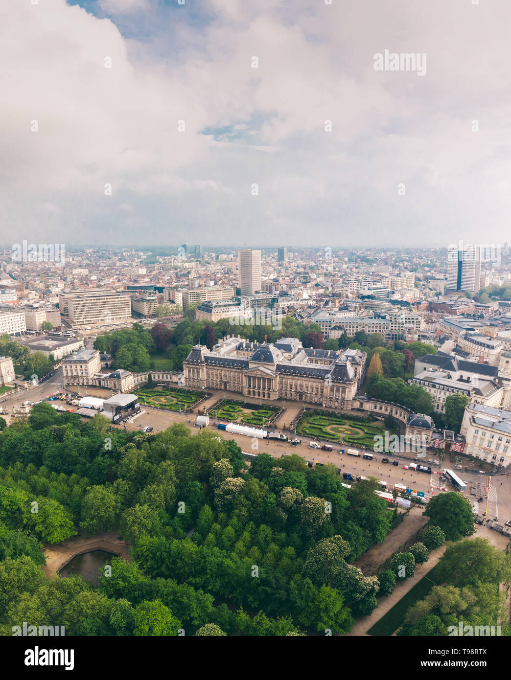 Royal palace of brussels aerial hi-res stock photography and images - Alamy