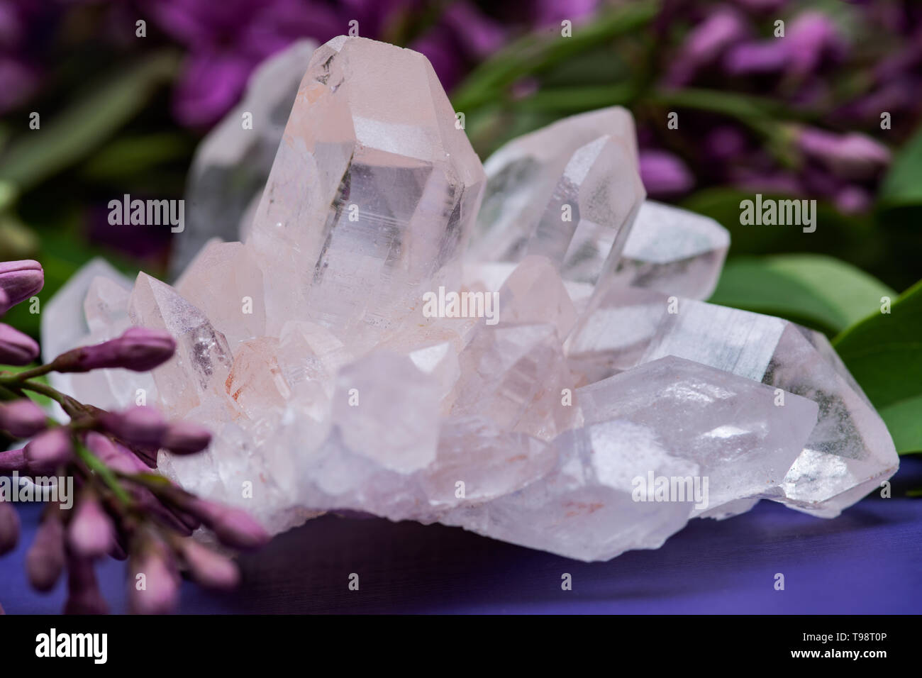 Himalayan Clear Quartz Clusters with Hematite inclusions surrounded by ...