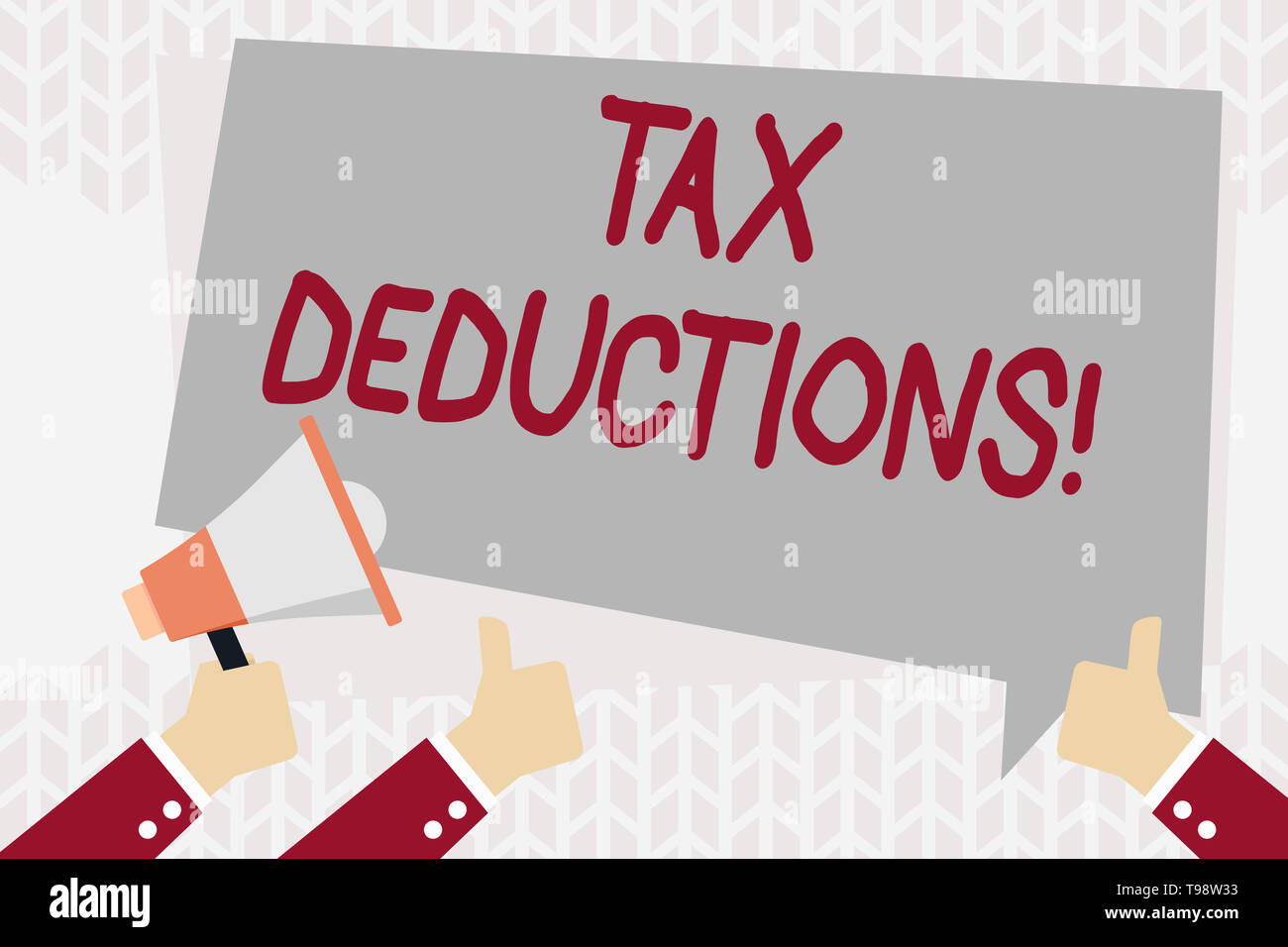 Text sign showing Tax Deductions. Business photo showcasing reduction ...