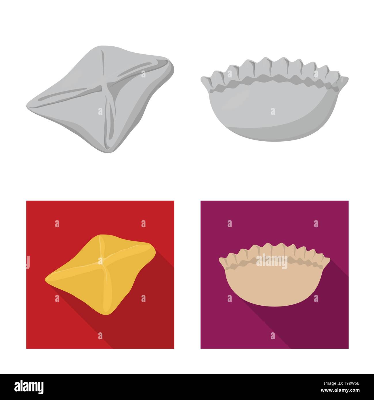 Vector illustration of products and cooking logo. Collection of ...