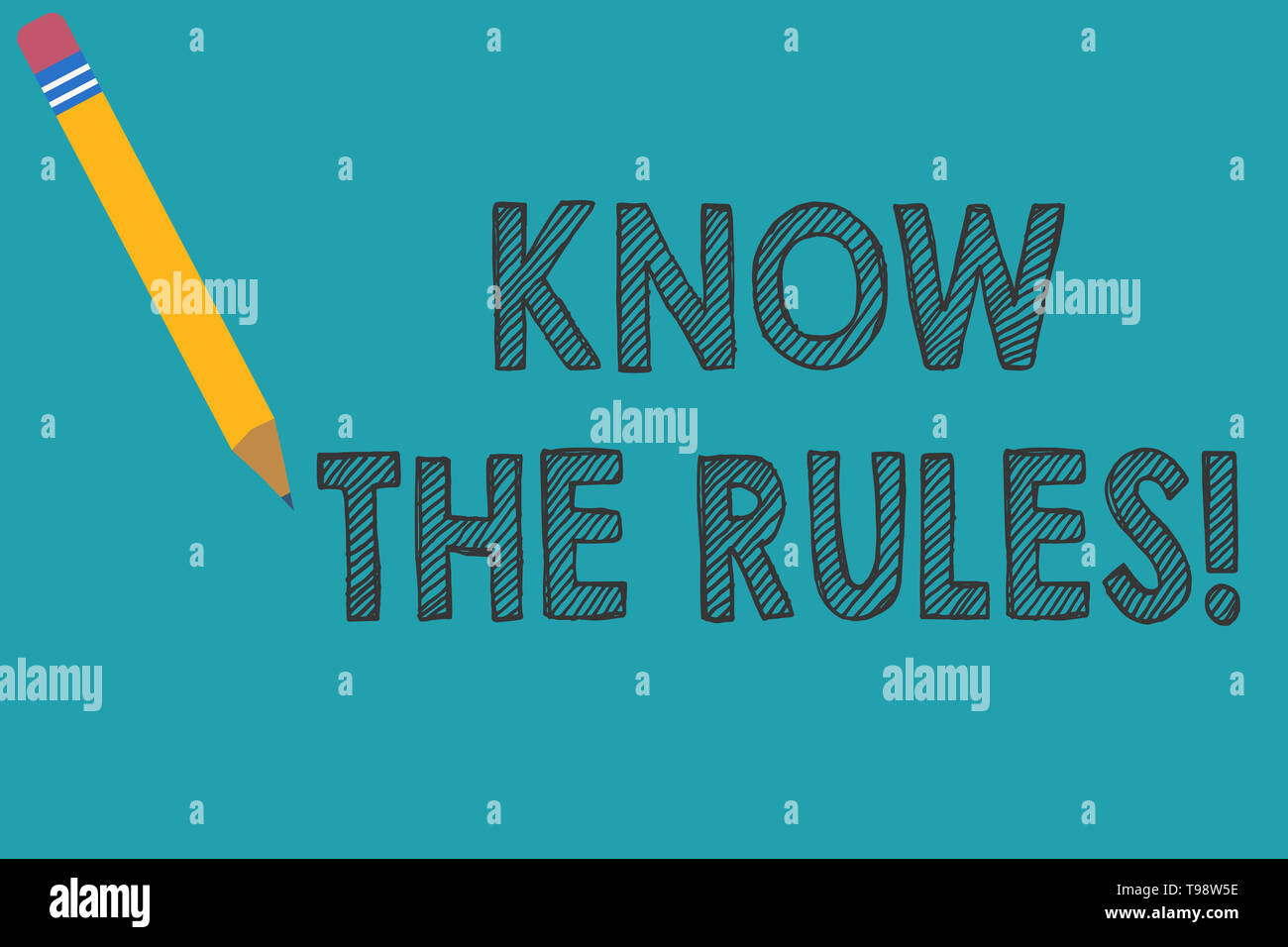 Conceptual hand writing showing Know The Rules. Concept meaning set ...
