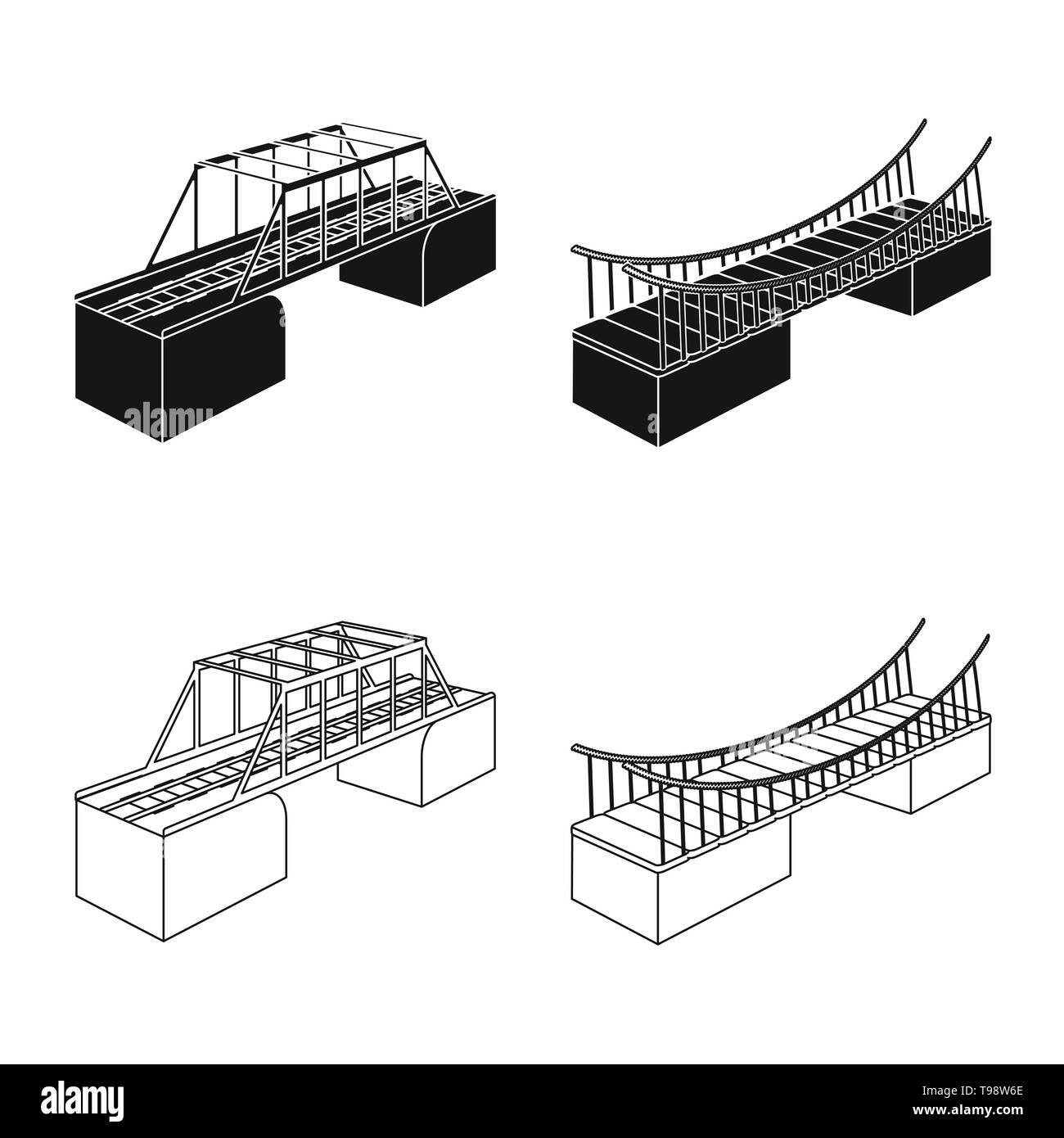 bridge,sea,mounted,assembled,hanging,columns,bank,autobahn,river,metal ...