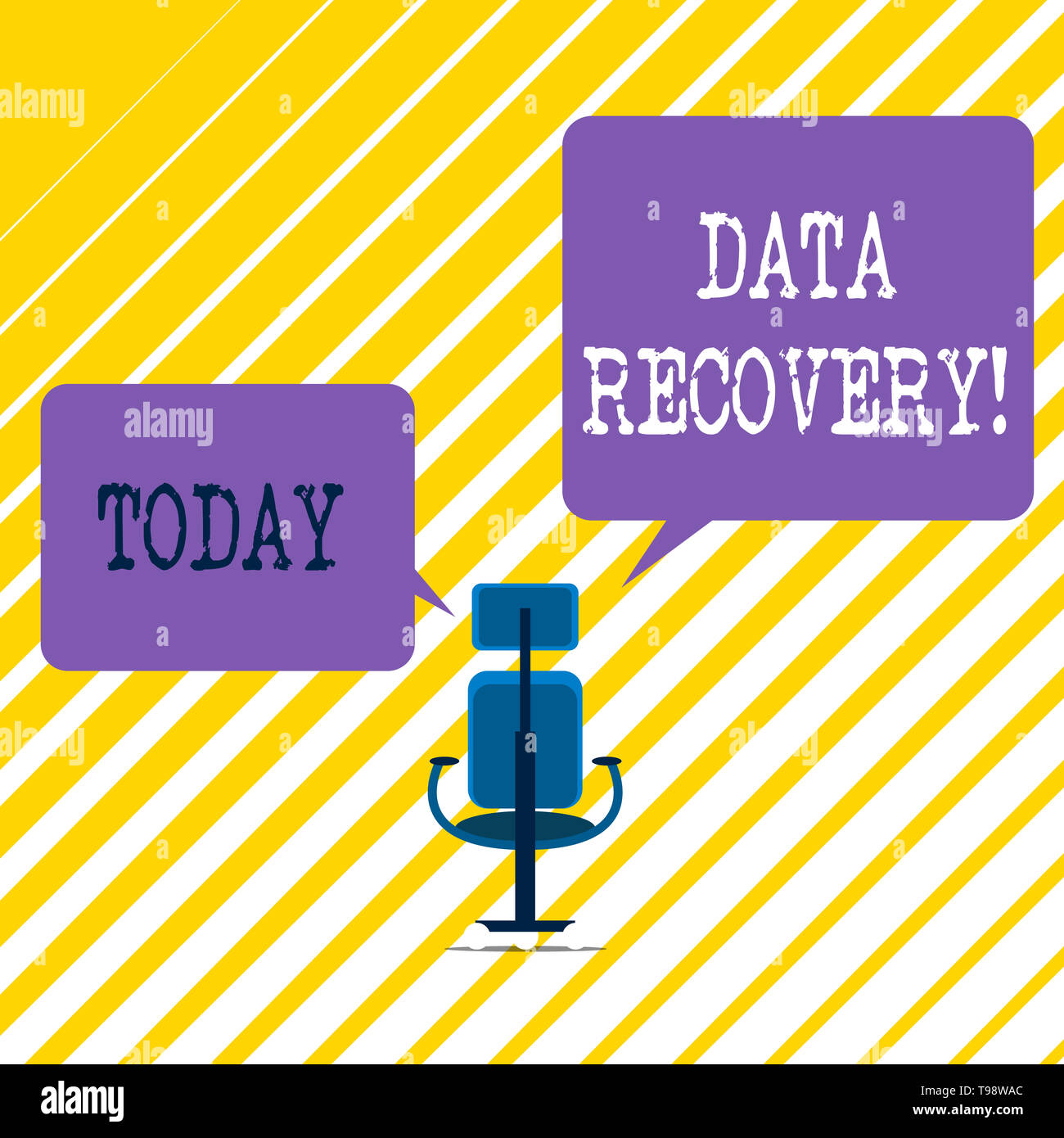Writing note showing Data Recovery. Business concept for process of ...