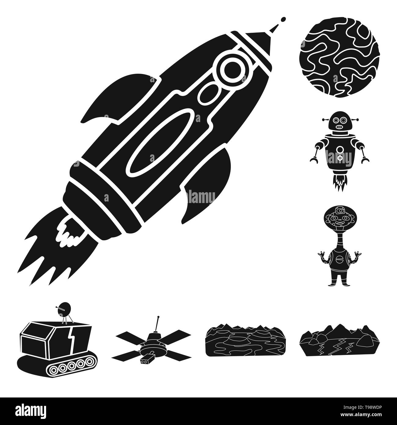 Vector design of colonization and sky icon. Set of colonization and ...